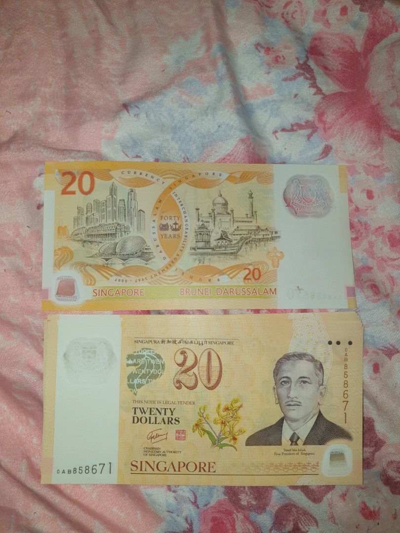 SINGAPORE 20 Dollars 2007 Commemorative Banknote. Unc Singaporean 20 ...