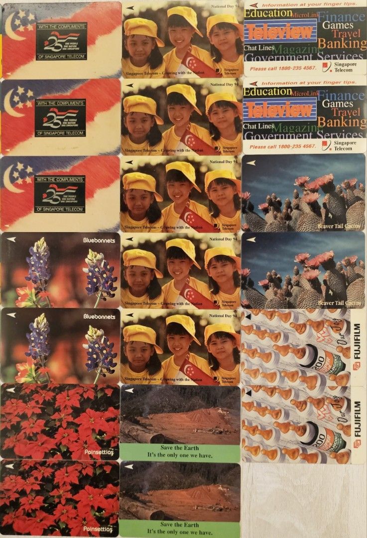 🔥Phone🔥MRT🔥Card🔥Singapore Telecom Vintage Public Phone Cards ...