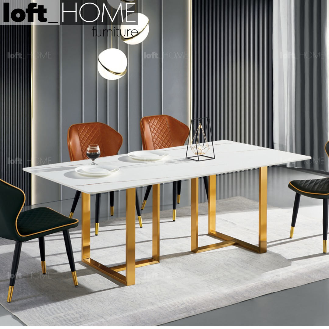 Sintered Stone Dining Table GEMINI GOLD, Furniture & Home Living ...