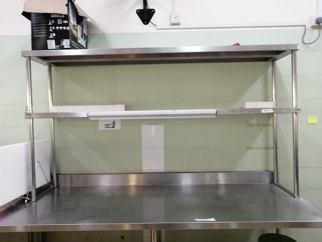 Stainless steel table & rack, Furniture & Home Living, Kitchenware ...