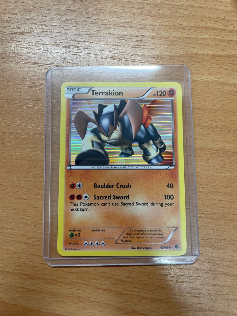 Terrakion #63 Pokemon Emerging Powers, Hobbies & Toys, Toys & Games on ...