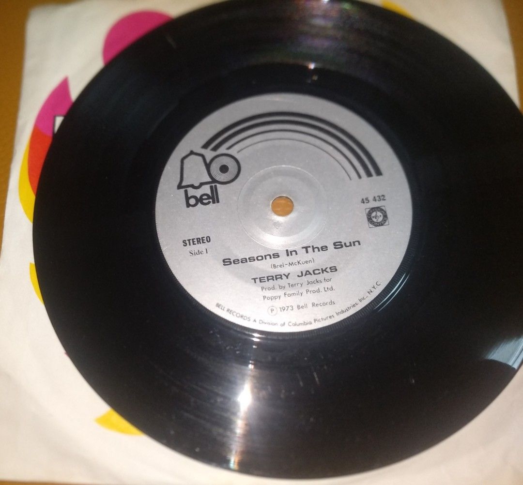 TERRY JACKS.SEASONS IN THE SUN (73年美國絕版45RPM黑膠細碟), 興趣及遊戲, 音樂、樂器 & 配件 ...