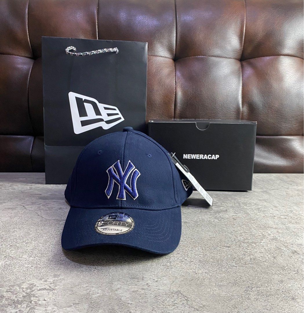 Topi Baseball MLB Caps New Era Navy list Putih, Fesyen Pria, Aksesoris ...