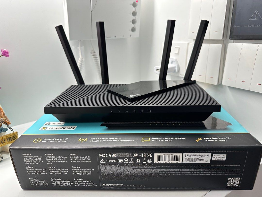 TP-Link AX3000 Dual Band Gigabit WiFi 6 Router - Archer AX55, Computers ...