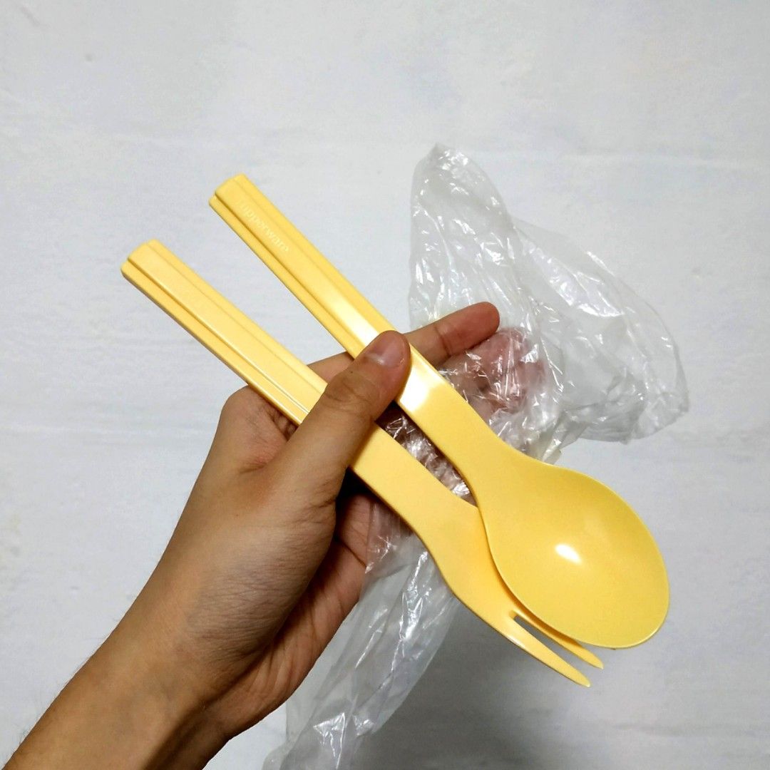 Tupperware Stackable Outdoor Dining Fork and Spoon Cutlery Set of 2 ...