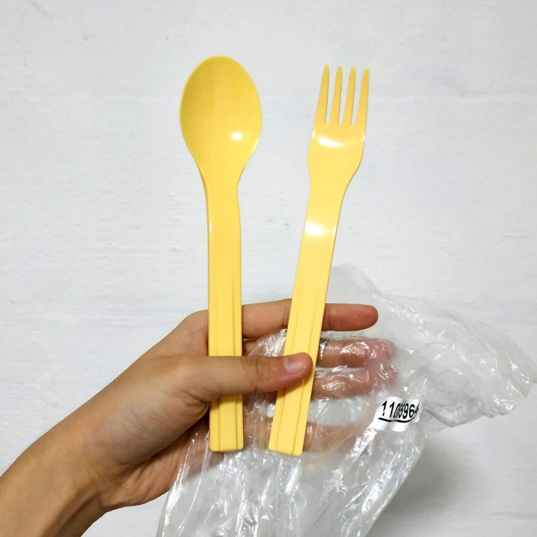 Tupperware Stackable Outdoor Dining Fork and Spoon Cutlery Set of 2 ...