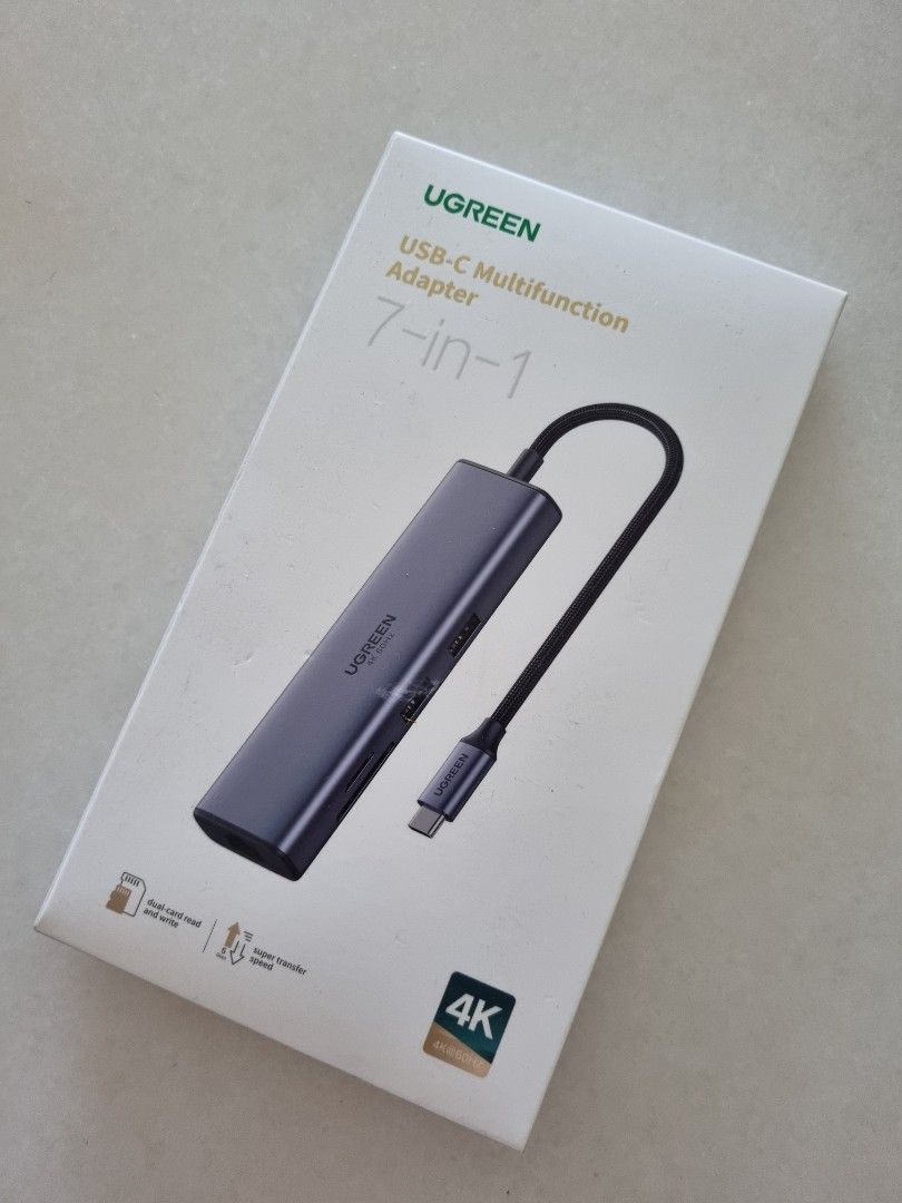Ugreen 7 in 1 USB C multifunction adapter with ethernet interface, Computers & Tech, Parts ...