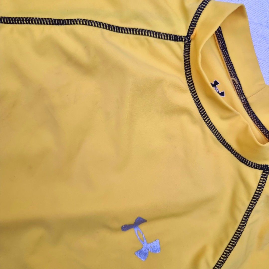 Under Armour Yellow Rashguard, Men's Fashion, Tops & Sets, Swim Top ...