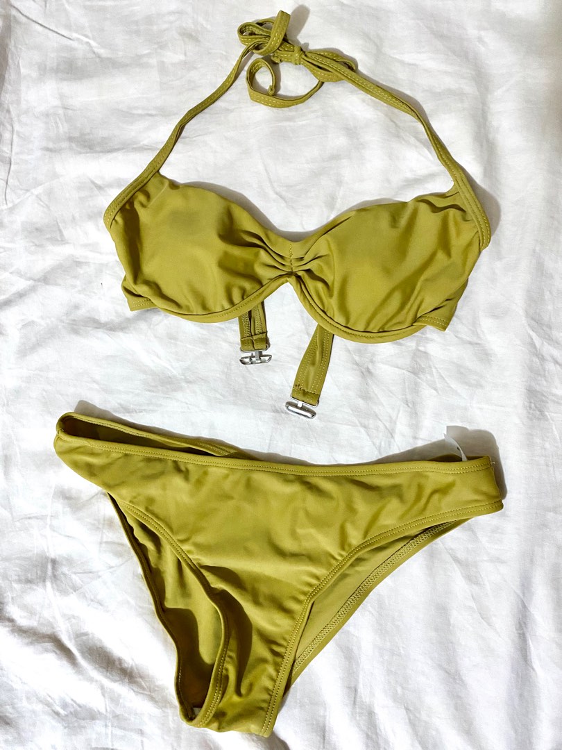 Underwire Army Green Bikini on Carousell