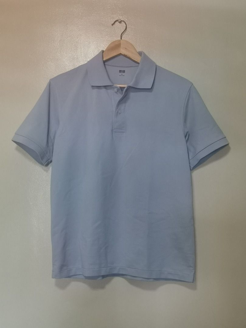 Uniqlo light blue polo shirt on Carousell