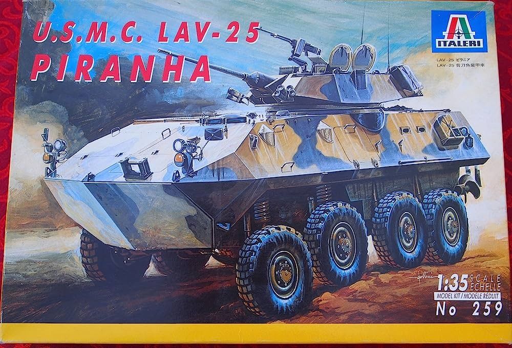 USMC LAV25 PIRANHA 1/35 Italeri Plastic Scale Model Kit, Hobbies & Toys, Memorabilia ...