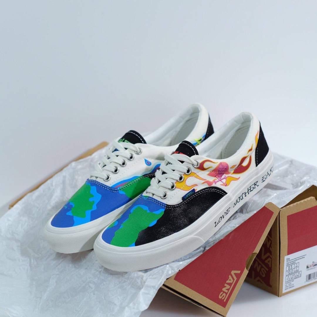 Vans Era Mother Earth Elements/Marshmallow, Fesyen Pria, Sepatu ...