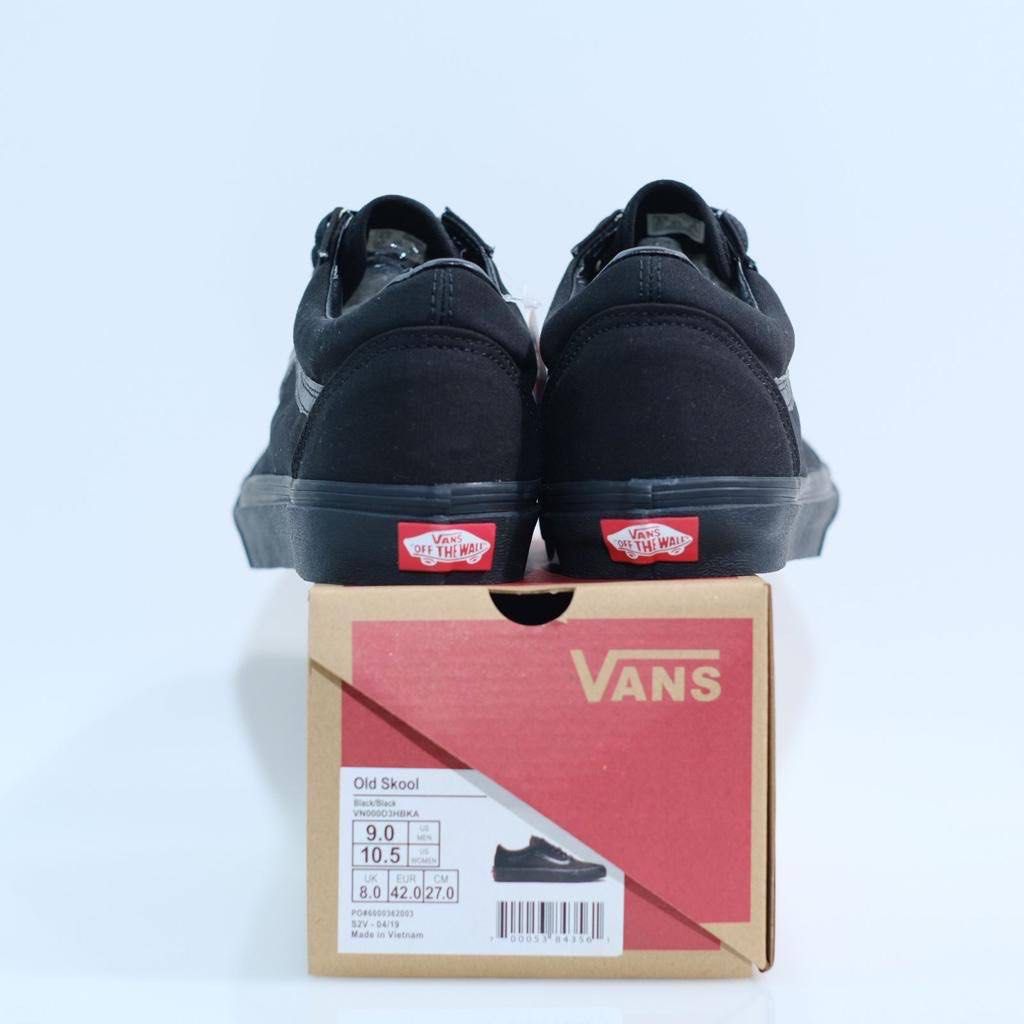 Vans Oldskool Classic All Black, Fesyen Pria, Sepatu , Sneakers di Carousell