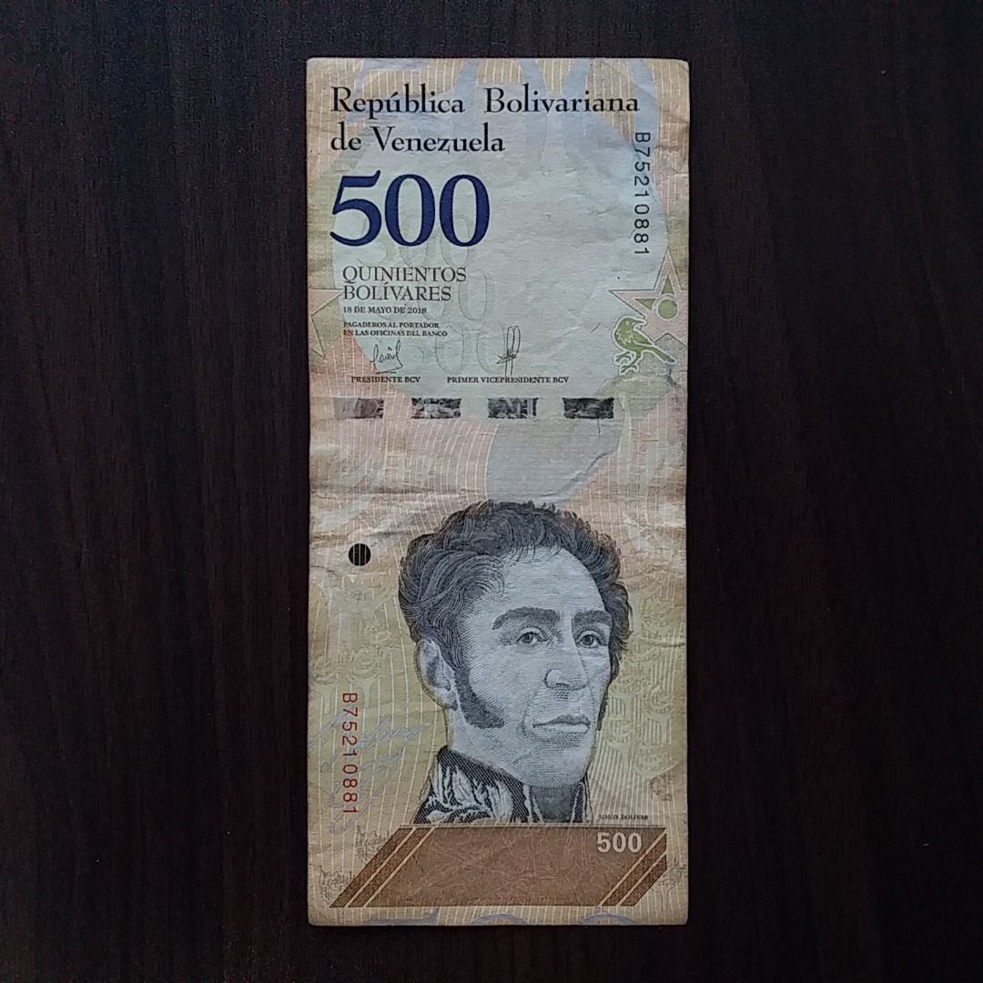 Venezuela 500 Bolivares (2018) banknote, Hobbies & Toys, Memorabilia ...