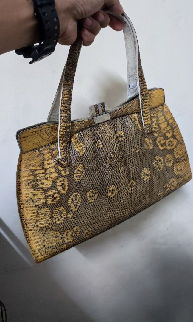 Vintage Authentic Snake leather skin bag on Carousell