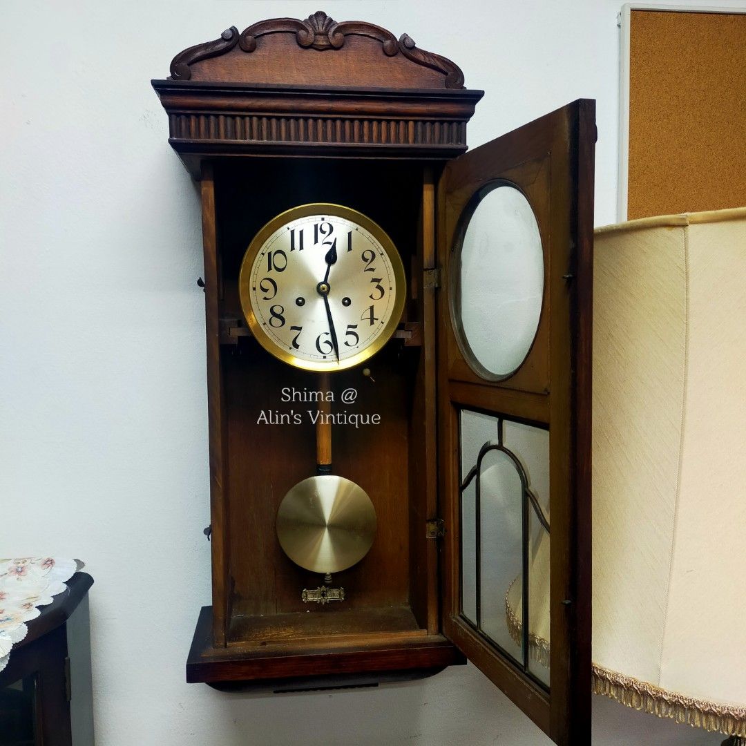 Vintage German Gong Wall Clock, Furniture & Home Living, Home Decor ...