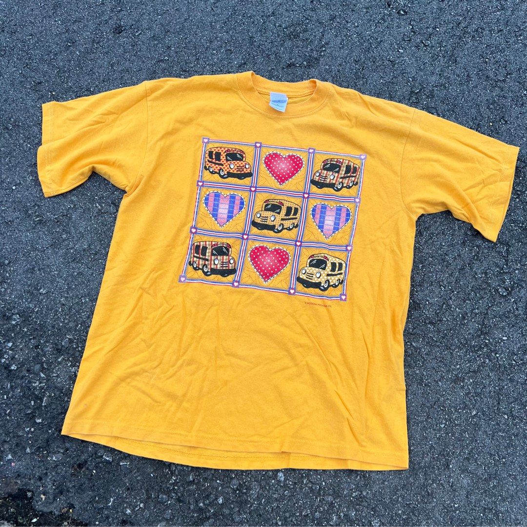 Vintage School Bus Tee, Men's Fashion, Tops & Sets, Tshirts & Polo ...