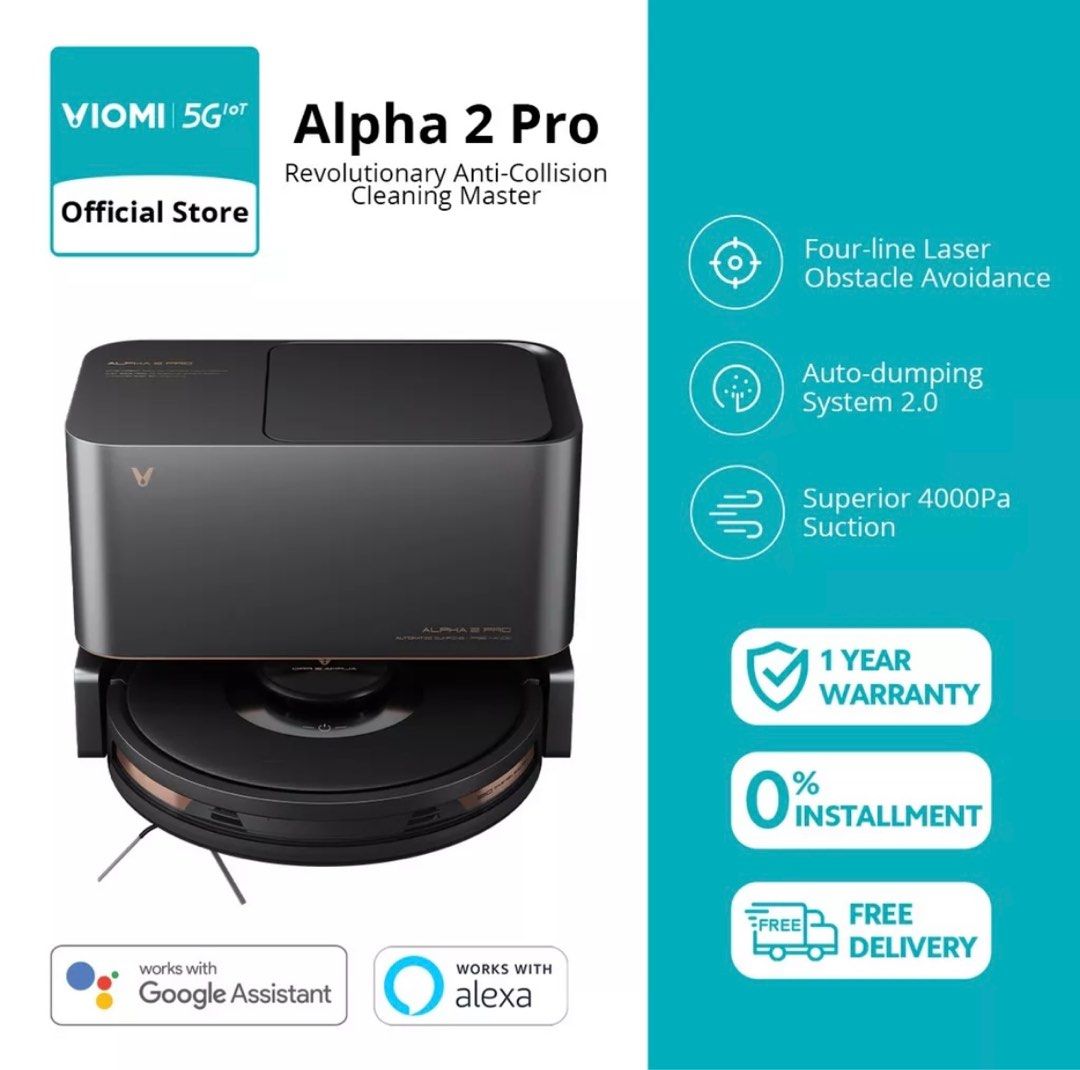 Viomi Alpha 2 Pro robot vacuum, TV & Home Appliances, Vacuum Cleaner ...