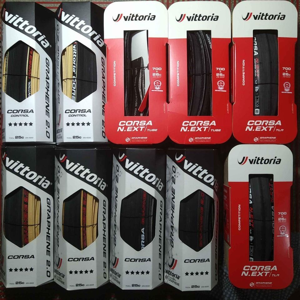 Vittoria Road Bike Tires 700c 650c Corsa Rubino on Carousell