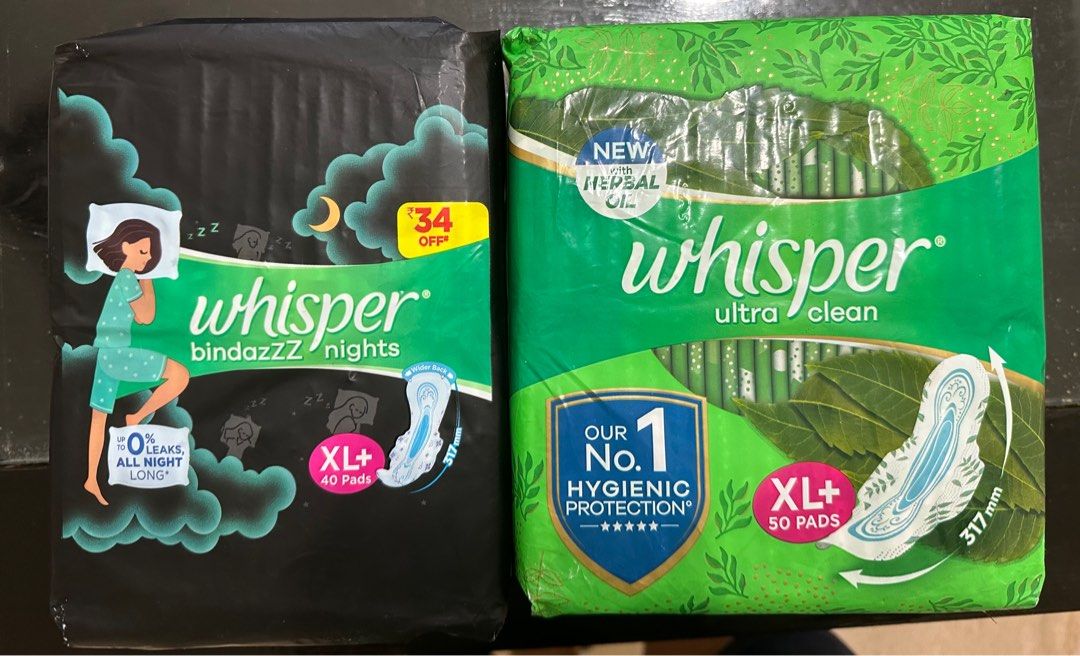 Whisper Ultra XL Sanitary Pads, Beauty & Personal Care, Sanitary ...