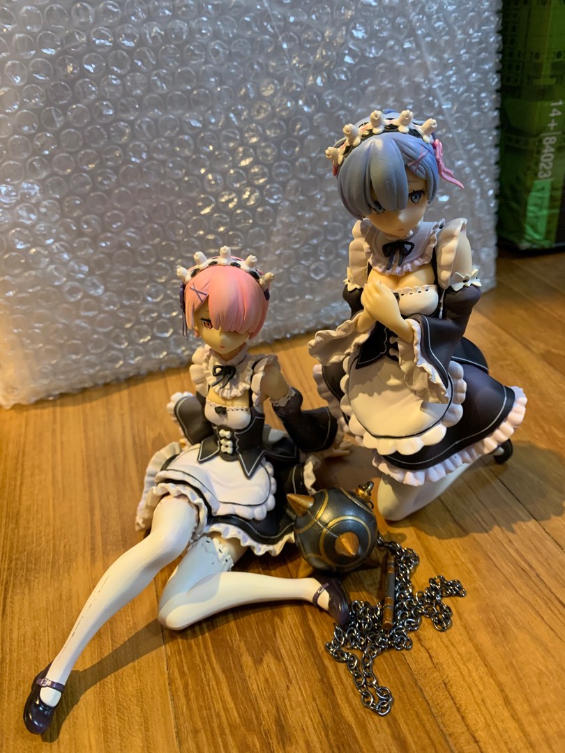 WTS Re:Zero Rem and Rem, Hobbies & Toys, Toys & Games on Carousell