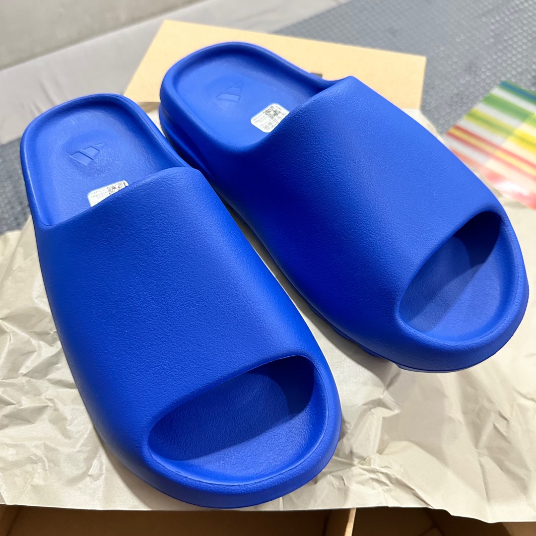 Adidas Yeezy Azure Slides, Men's Fashion, Footwear, Flipflops and ...
