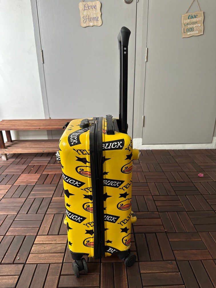 Yellow Duck luggage 22 inch. Can sit and ride., Hobbies & Toys, Travel ...