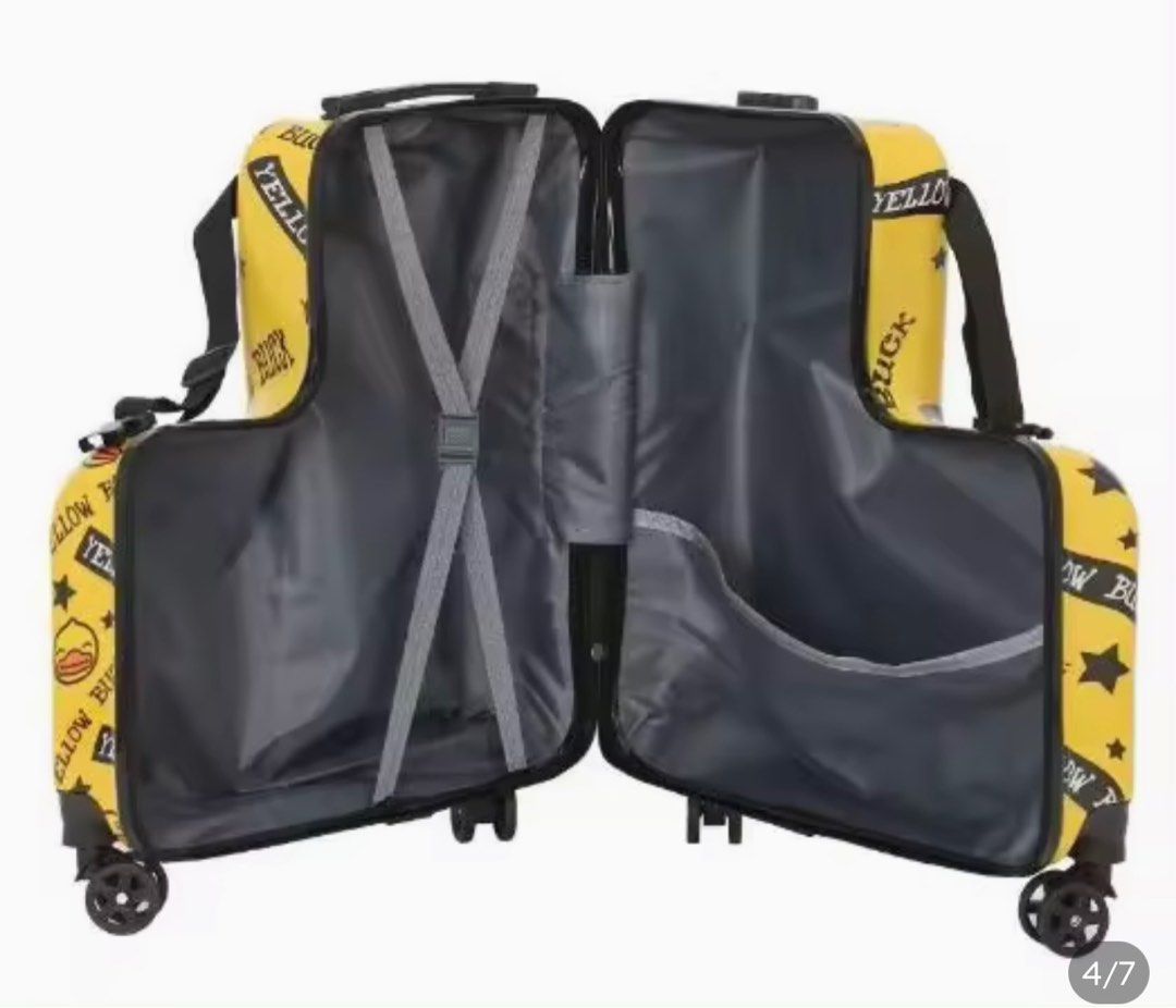 Yellow Duck luggage 22 inch. Can sit and ride., Hobbies & Toys, Travel ...