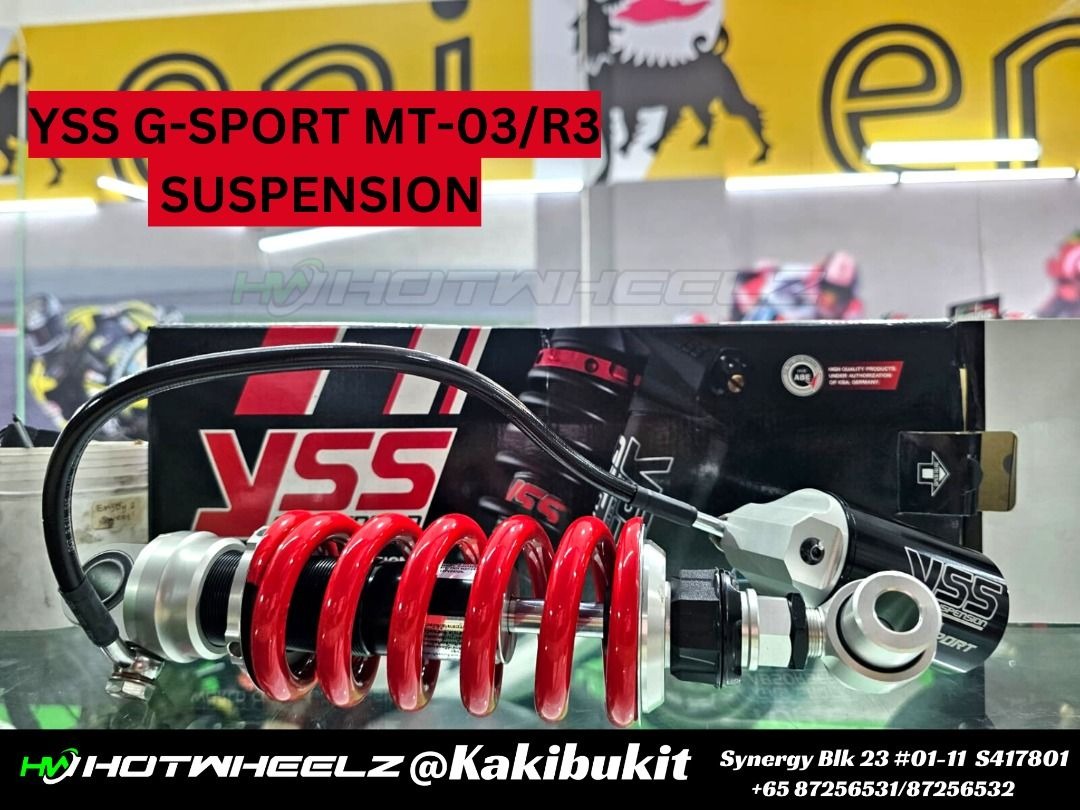 YSS G-SPORT REAR SUSPENSION-YZF R3/YAMAHA MT-03, Motorcycles, Motorcycle Accessories on Carousell