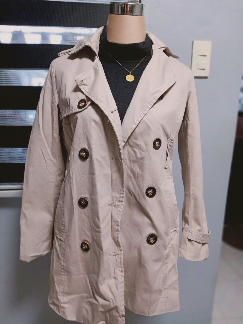 Zara Basic Trench Coat on Carousell