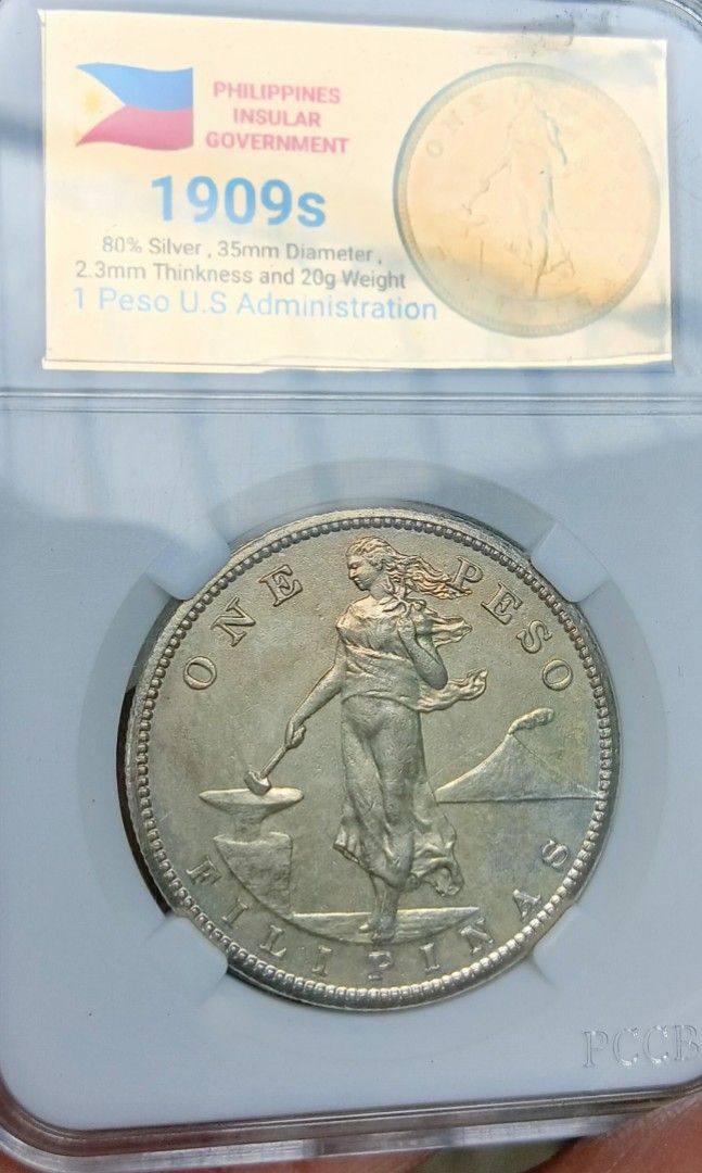 1909 S ONE PESO US-PHIL (USPI) SILVER COIN, Hobbies & Toys, Memorabilia ...