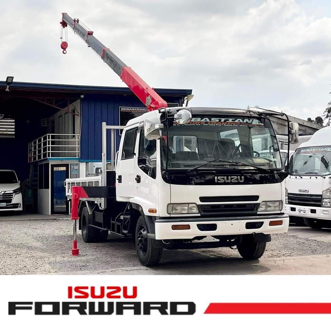 2021 Isuzu Forward Boom Truck Double Cabin Unic 5 Section Crane 2.9T ...
