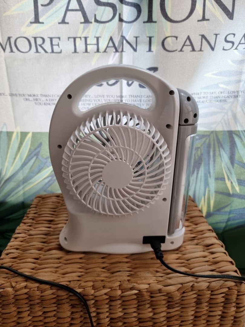2 in 1 FIREFLY Rechargeable Fan Light Portable Lightweight Fan with ...
