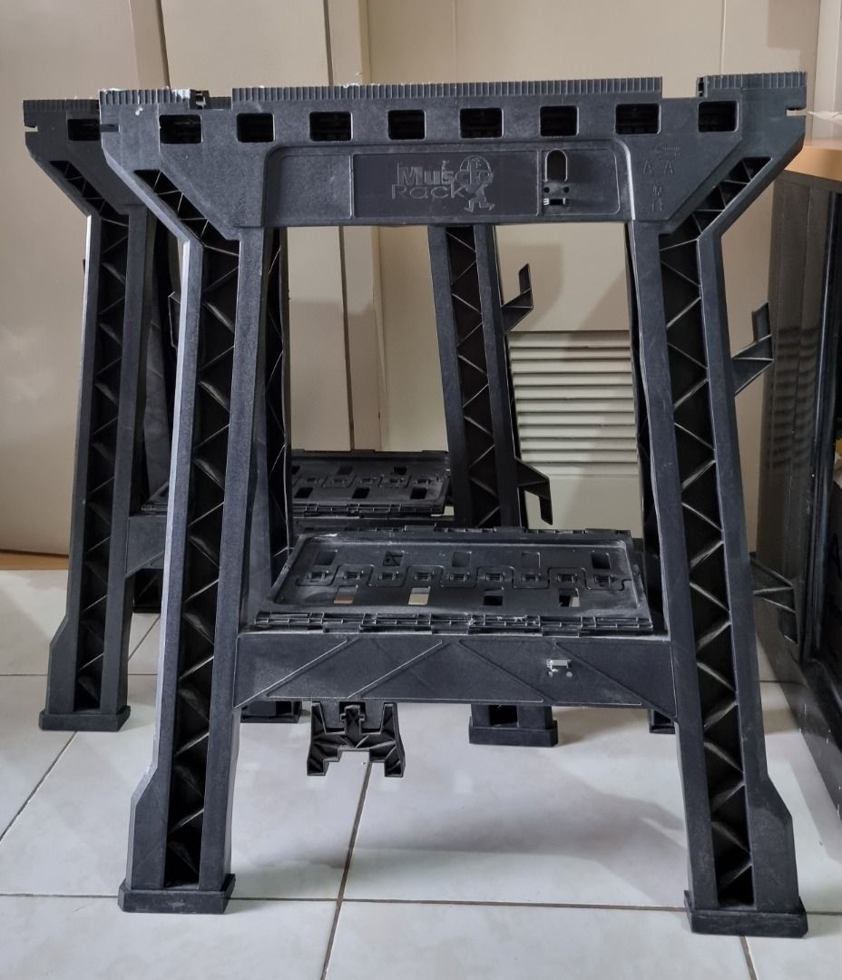 2 PC SET Carpenter Work Bench Folding Saw Horse Stand Carpentry ...