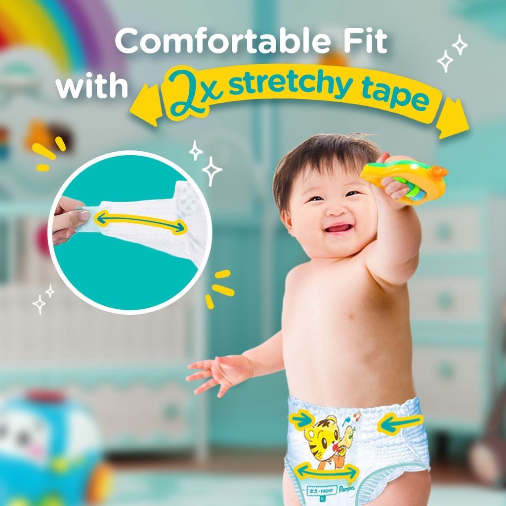 [4 packs] Pampers Baby Dry Diapers Taped Diaper Baby Diapers (100% real ...