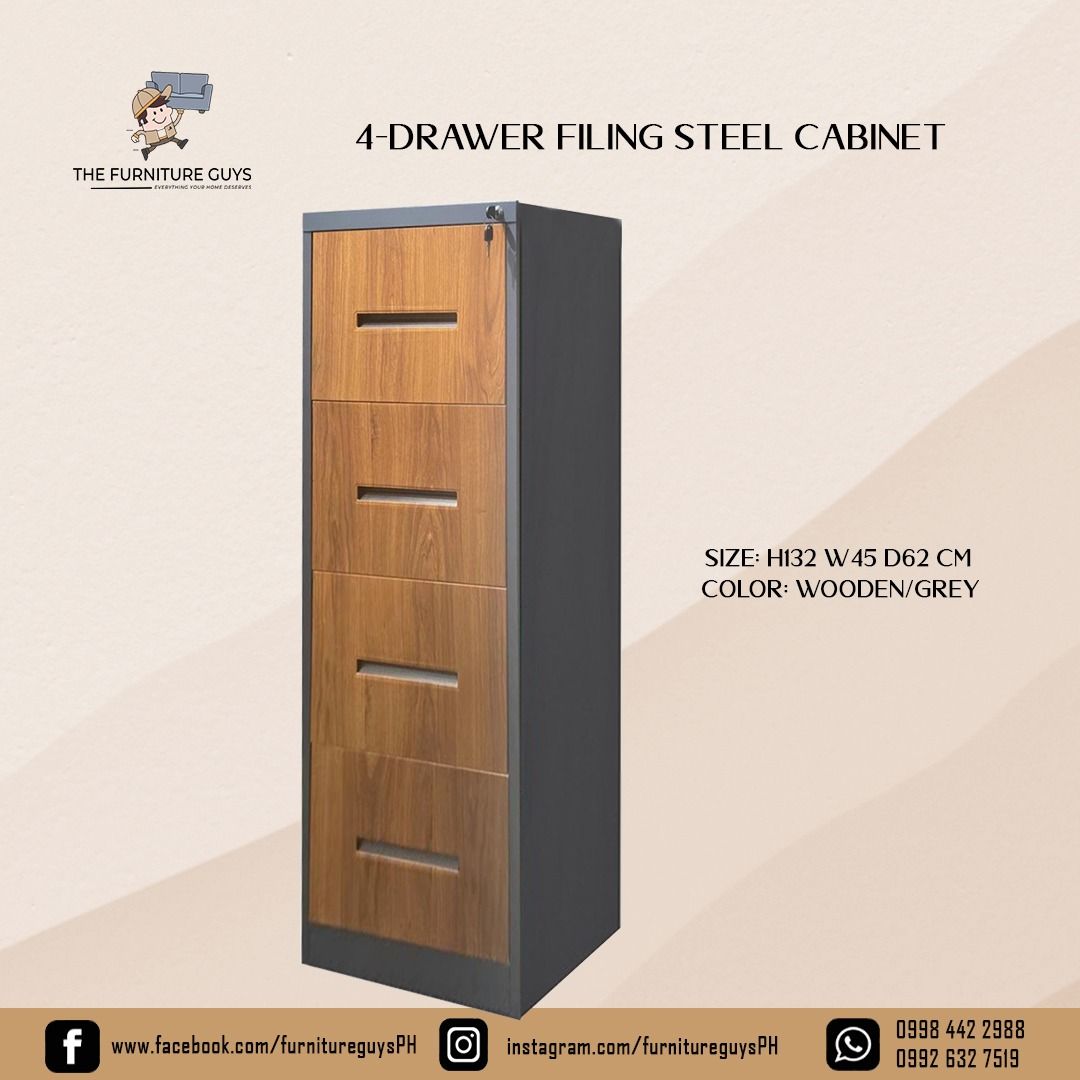 4-LAYER FILING STEEL CABINET, Furniture & Home Living, Furniture ...