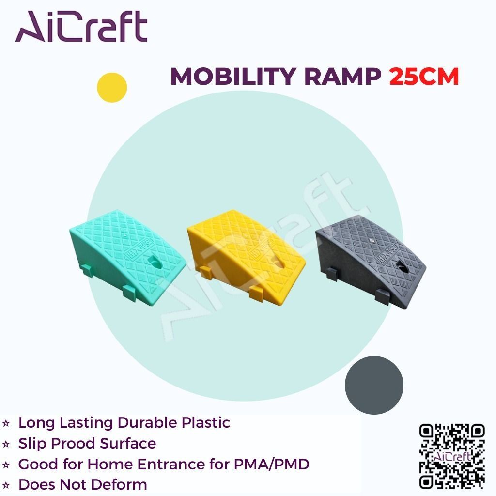 ♿ [SG STOCK] Mobility Ramp Width 25cm Height 7 11 13 16 19 cm Barrier ...