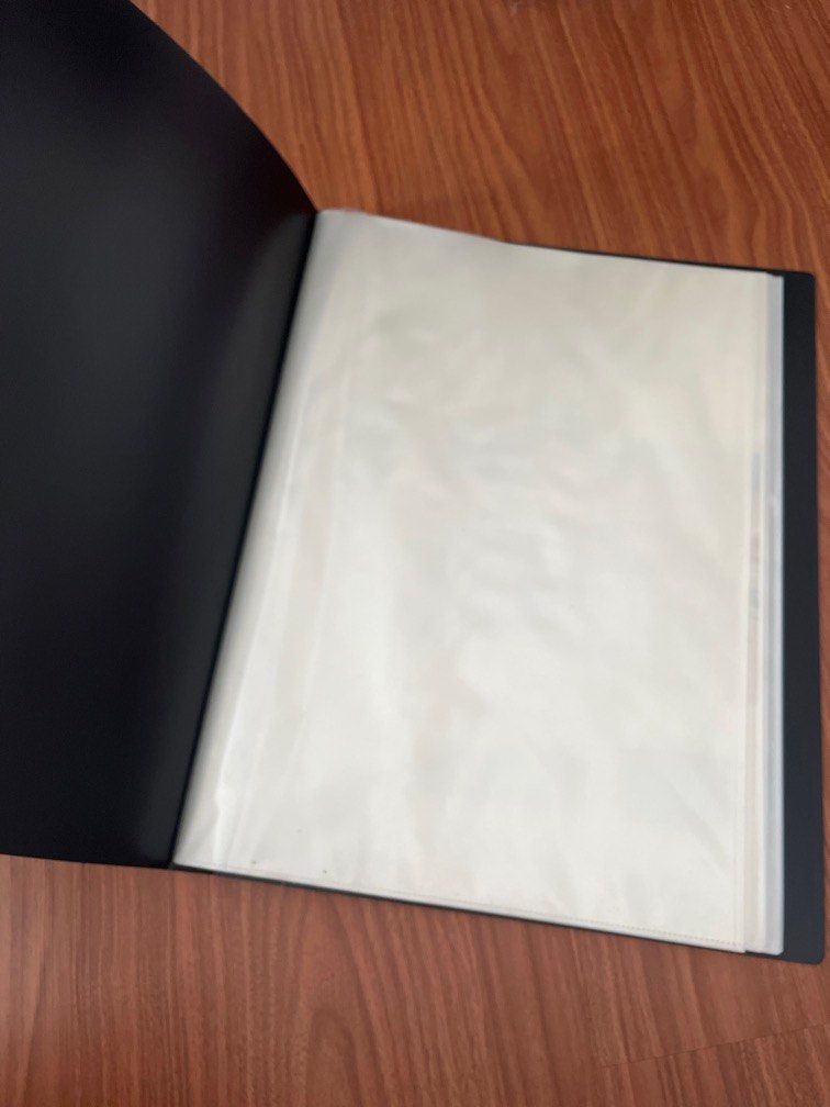 A3 folder with sleeves black file, Hobbies & Toys, Stationery & Craft ...