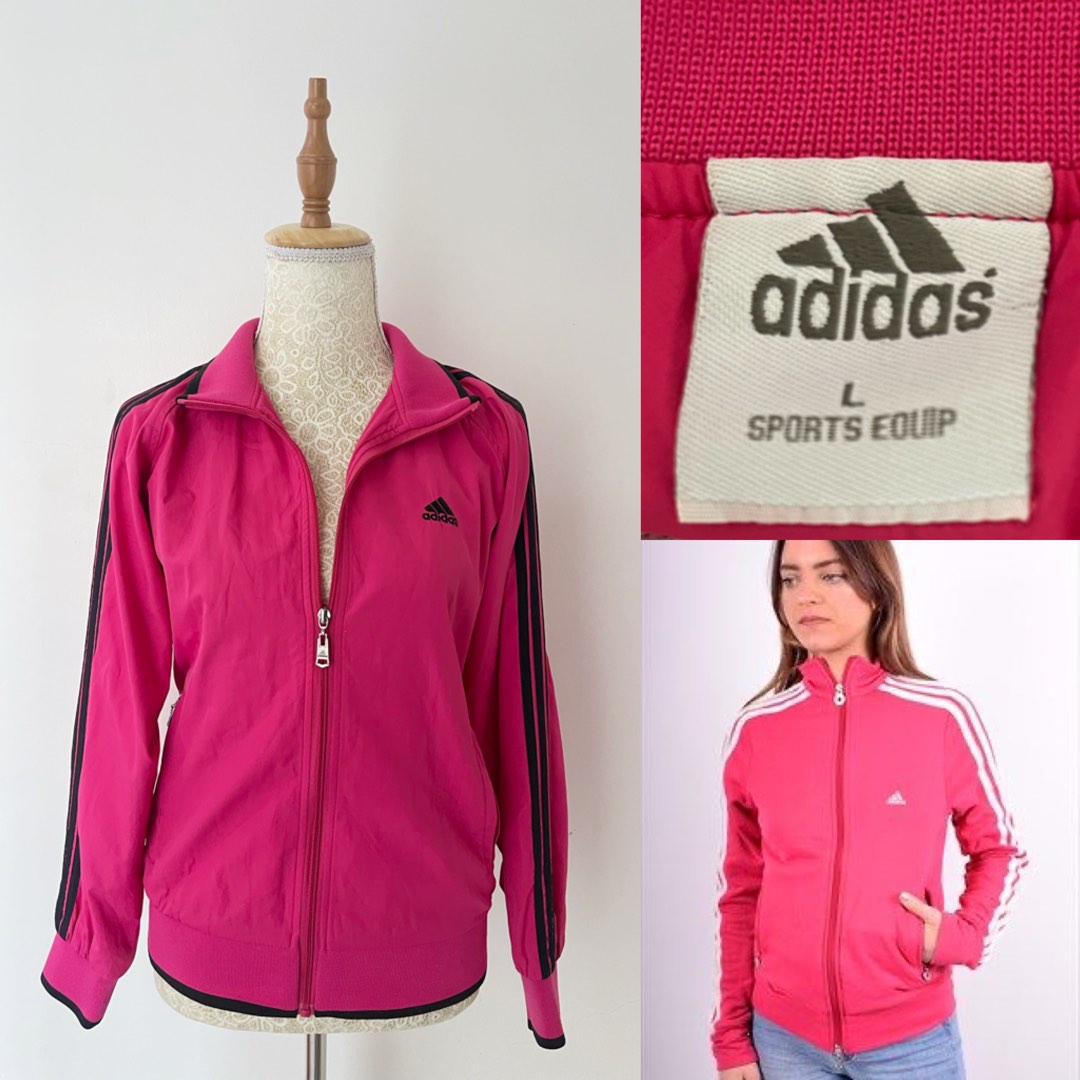 Adidas Hot Pink Jacket, Women's Fashion, Coats, Jackets and Outerwear ...