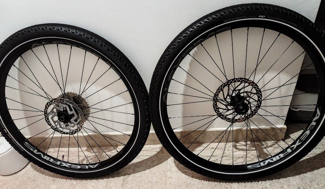 Alex Rims 29er wheelset w/ almost new tyres., Sports Equipment ...