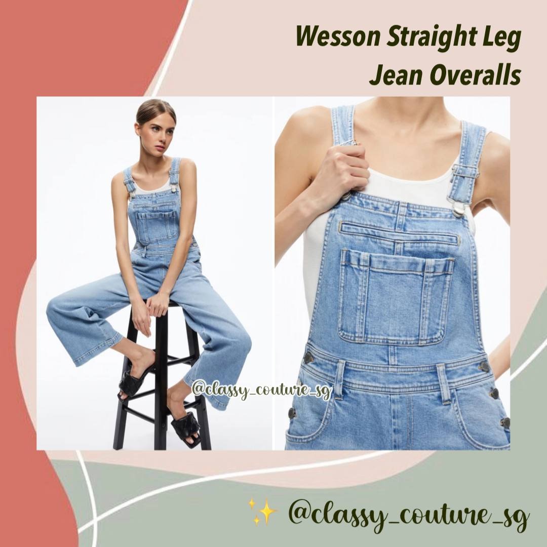 Alice + Olivia Wesson Straight Leg Jean Overalls Jumpsuit, Women's ...