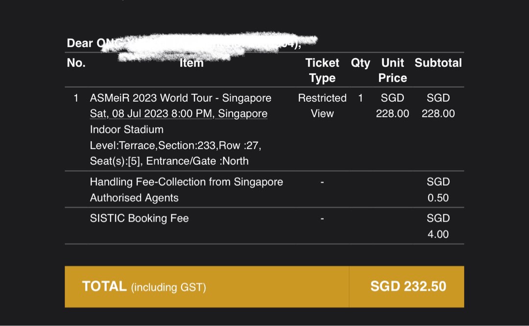 Amei ASMR Cat 3 concert ticket - 8 July 2023 (Sat), Tickets & Vouchers, Event Tickets on Carousell