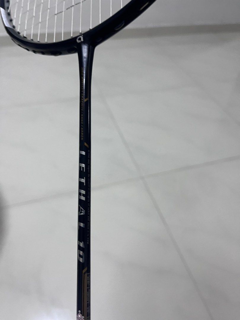 Apacs Lethal 10 Badminton Racket (Rare Black Color), Sports Equipment ...