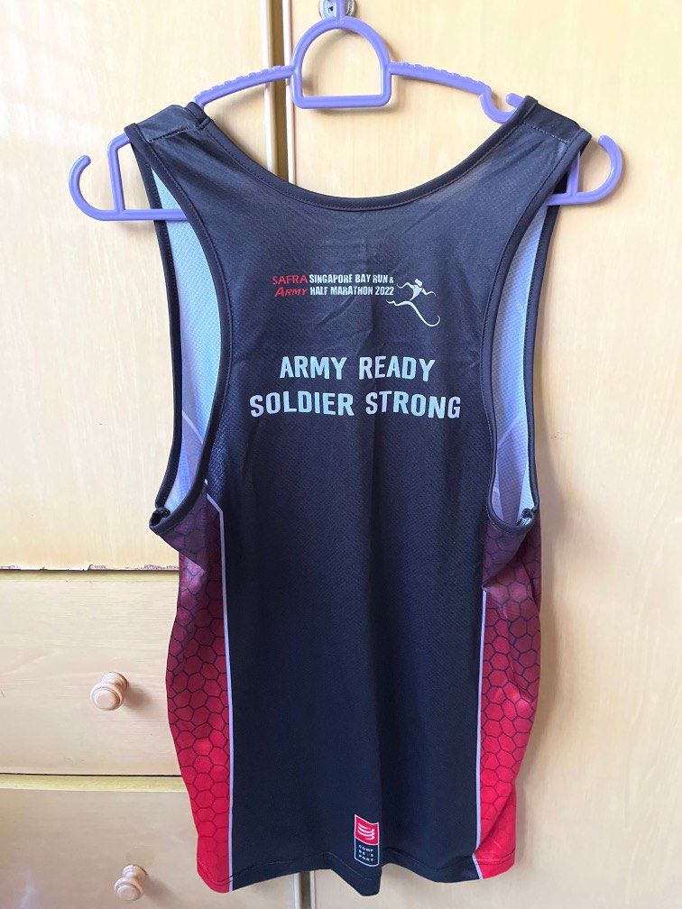 Army Half Marathon Running Singlet, Men's Fashion, Activewear on Carousell