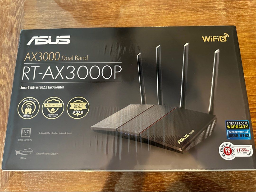 ASUS AX3000 Dual Band Router, RT-AX3000P, Computers & Tech, Parts ...