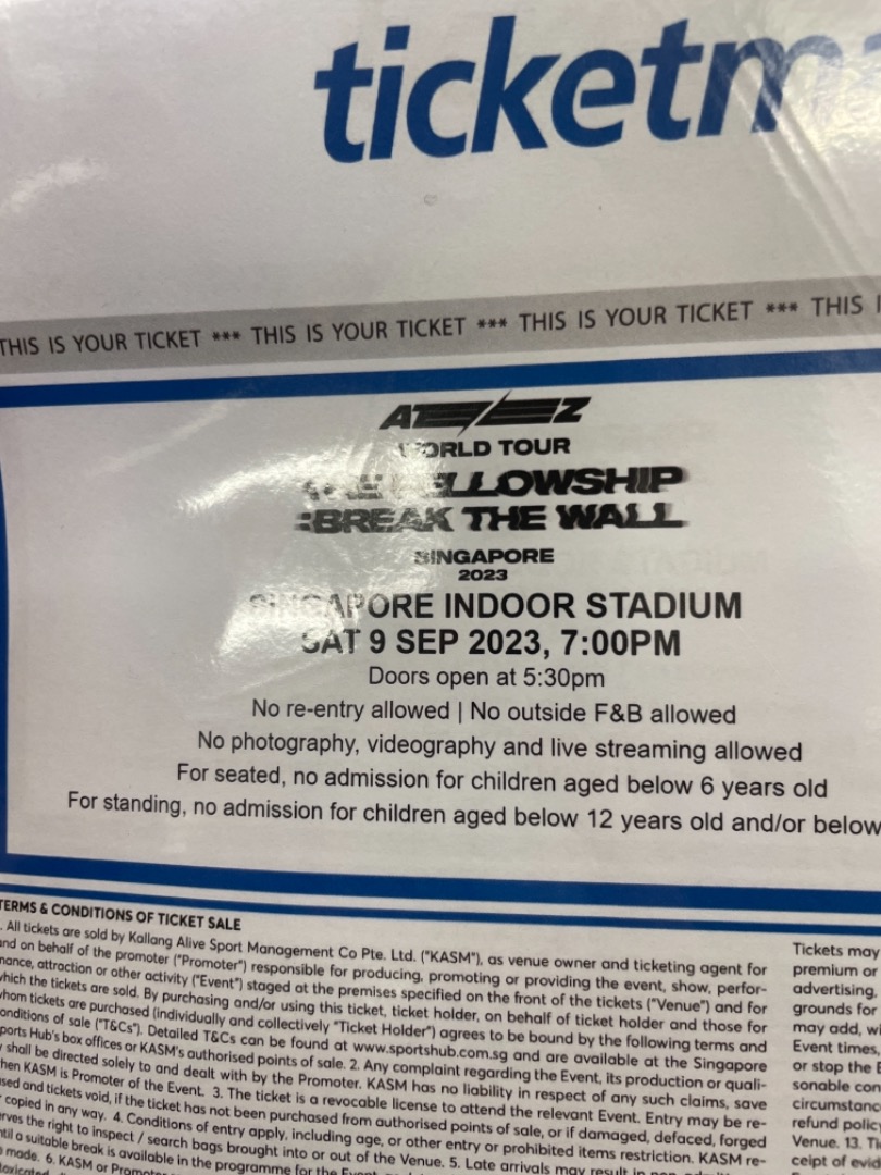 ATEEZ WORLD TOUR, Tickets & Vouchers, Event Tickets on Carousell