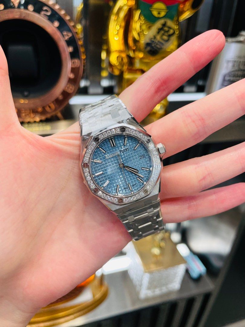 Audemars Piguet Royal Oak 34mm Automatic 77451ST.ZZ.1361ST.03 Ice Blue ...