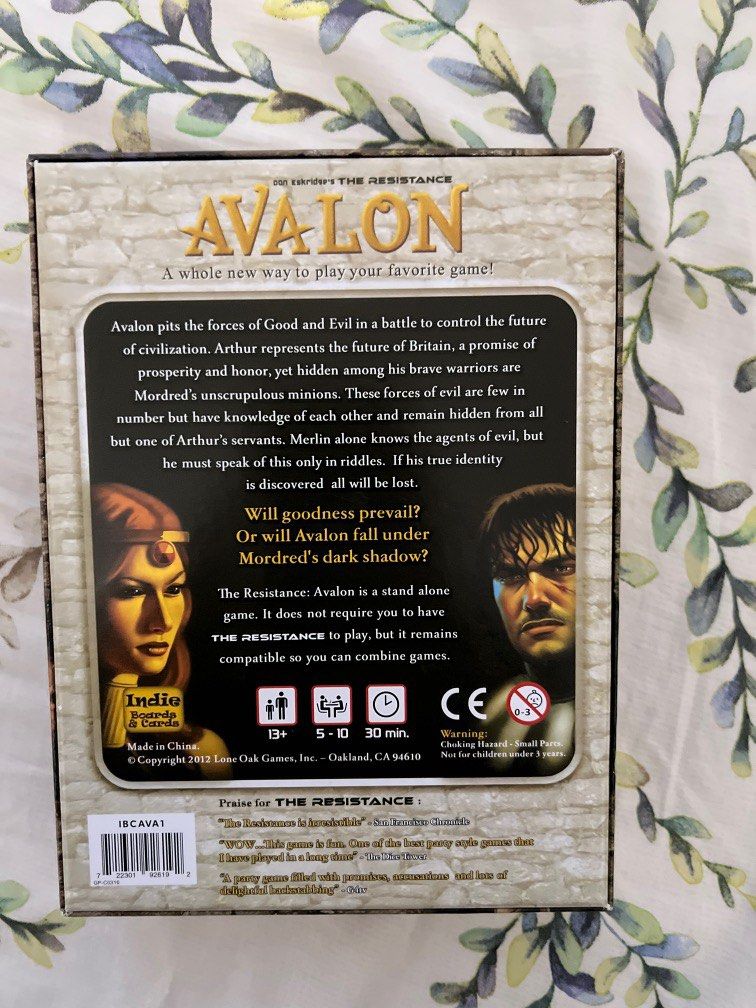 Avalon card game, Hobbies & Toys, Toys & Games on Carousell