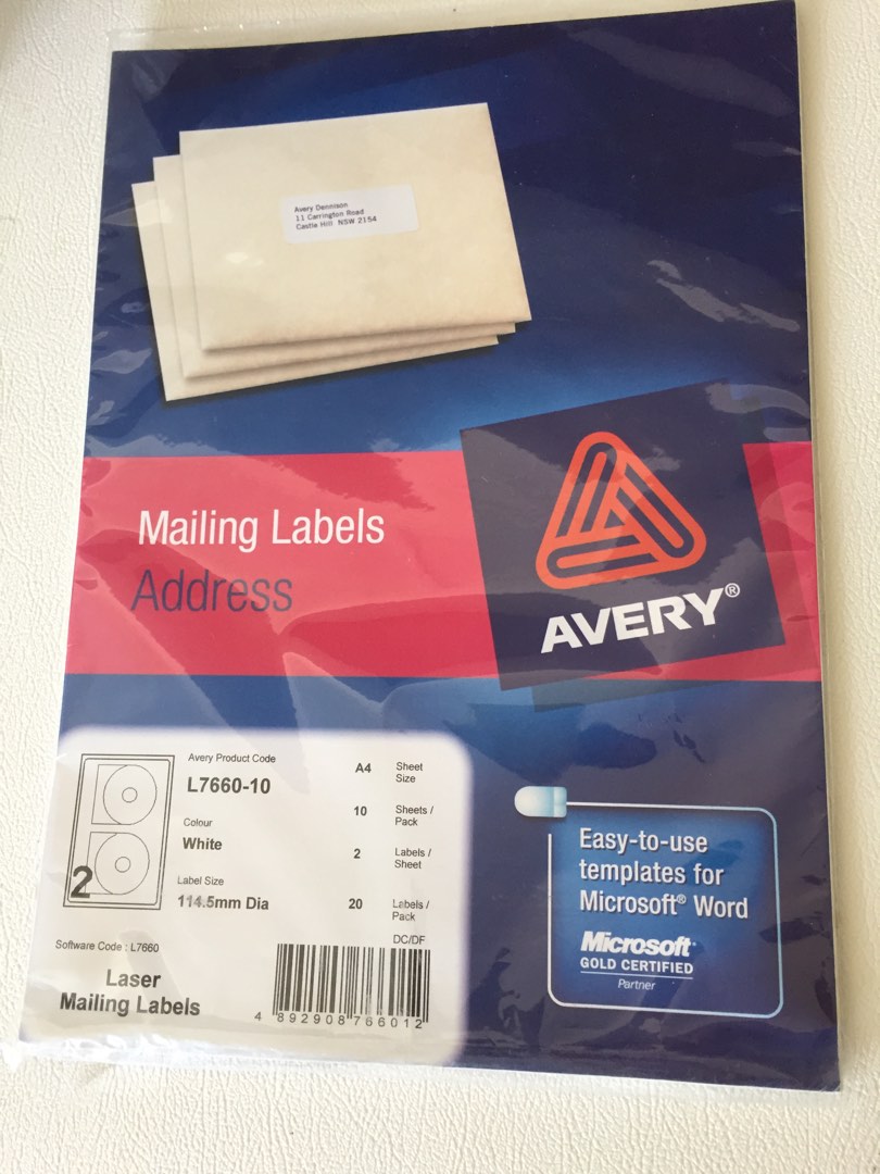 Avery cd labels 2 cd per sheet, Hobbies & Toys, Stationery & Craft ...