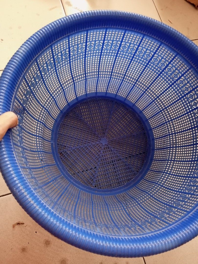 Baskom jaring besar buat di dapur warna biru masih baru, Kitchen ...